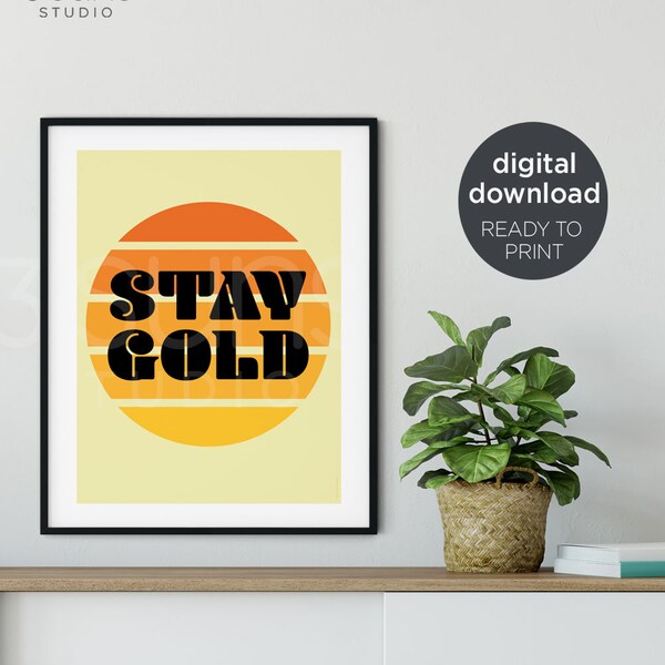 Gold Poster - Etsy