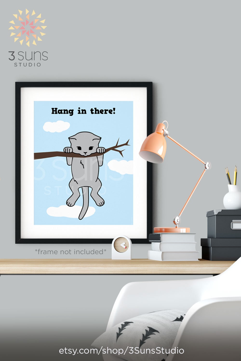 Hang in There Art Print Hang in There Cat Hang in There Kitten ...