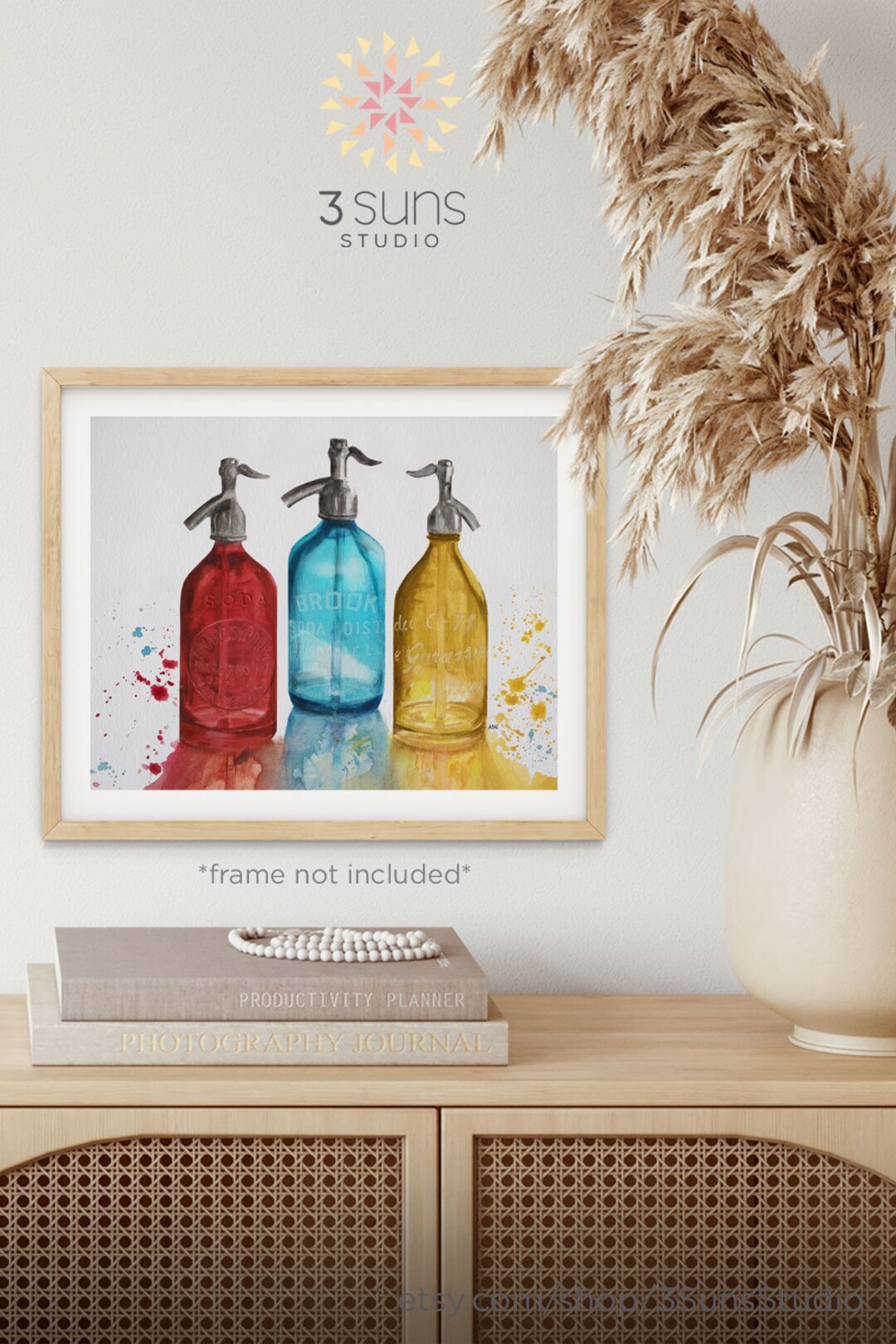 Vintage Seltzer Bottle Art Print | Watercolor | Vintage Soda Bottle Art ...