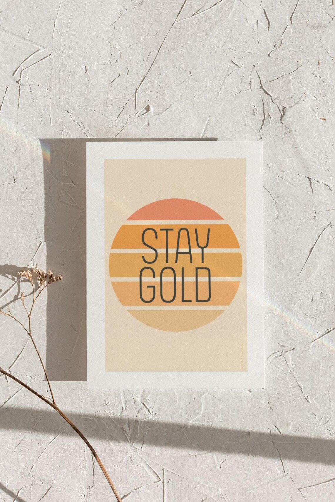 PRINTABLE | Stay Gold Poster | Stay Golden | Stay Gold Wall Art | Boho ...