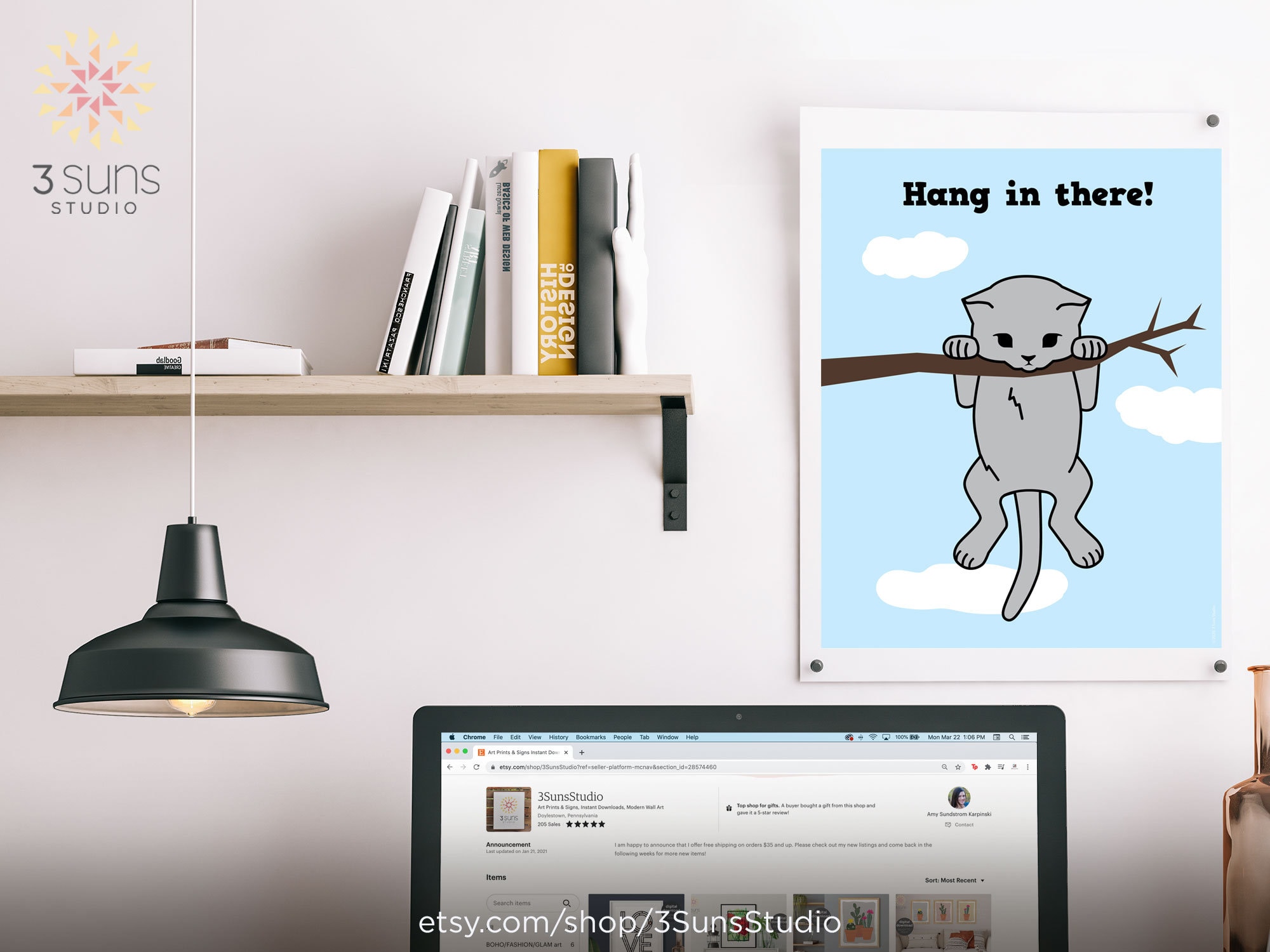 Hang in There Art Print Hang in There Cat Hang in There Kitten ...