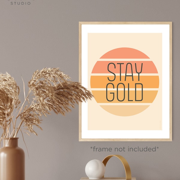 Gold Poster - Etsy