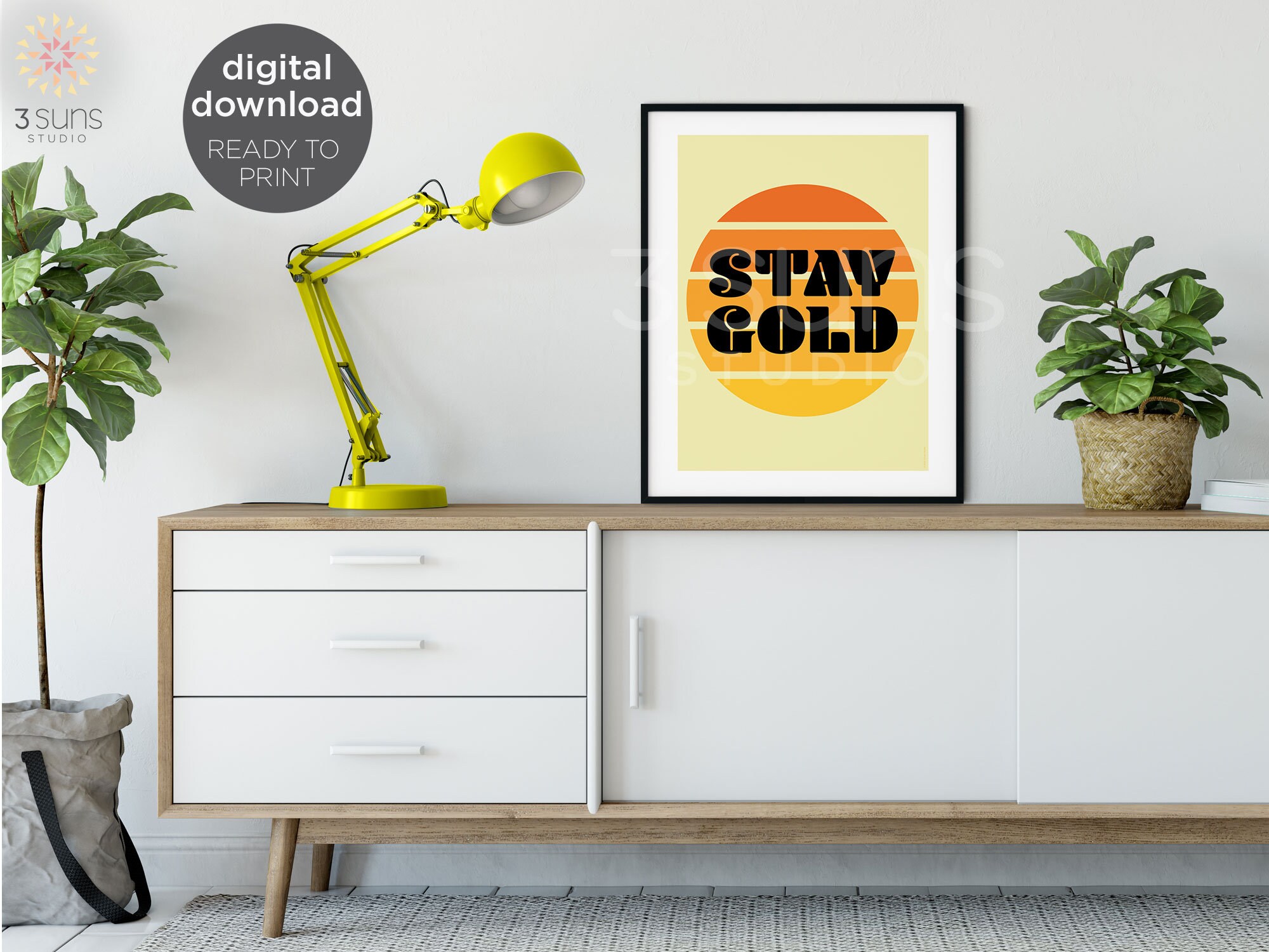 PRINTABLE Stay Gold Poster Stay Golden Work From Home Positivity Quote ...