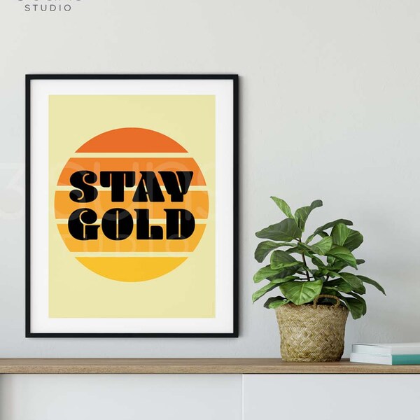 Gold Poster - Etsy