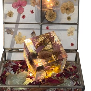 Floral Box With Light up Stand/home Accessories/real Flowers/forever ...