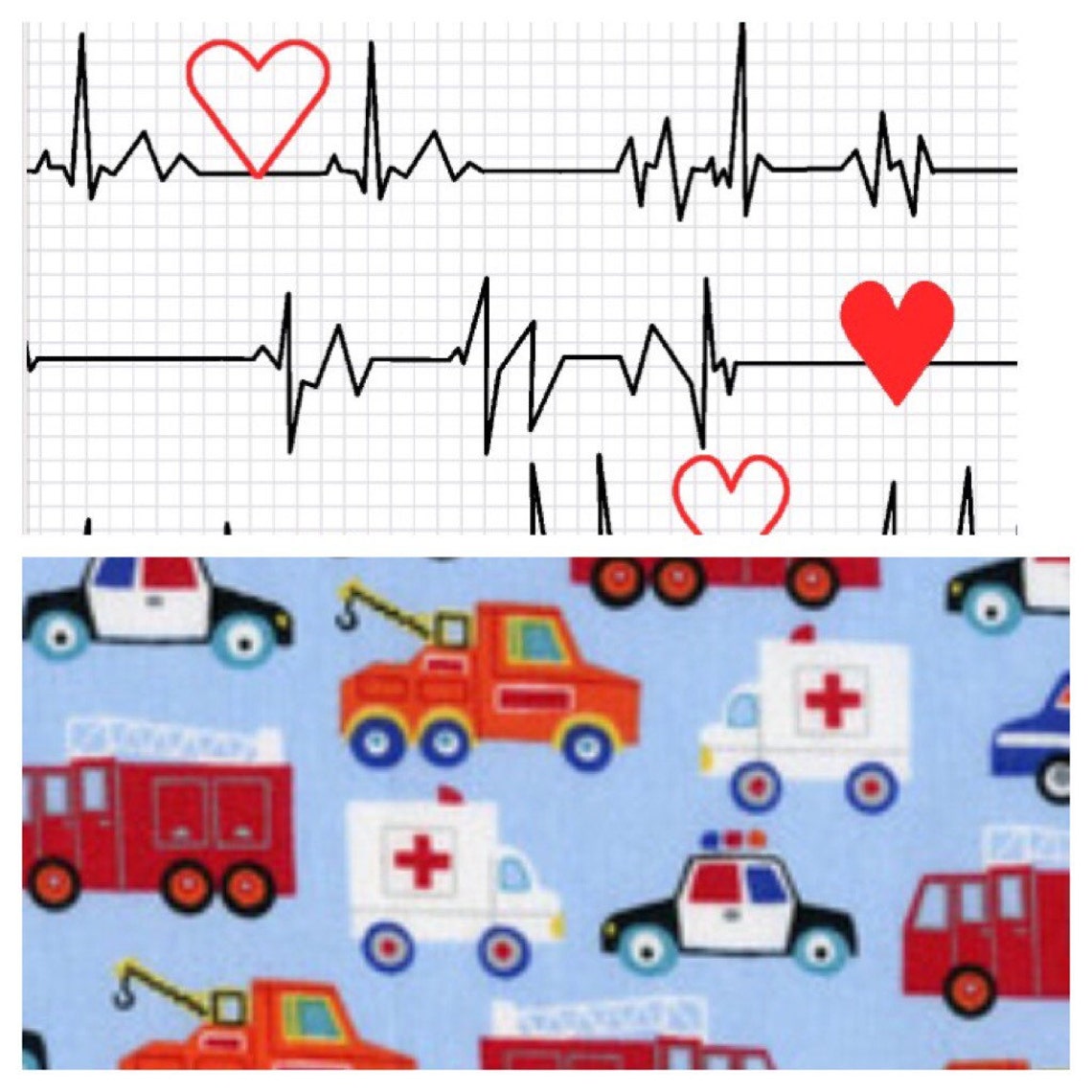 Heartbeat Emergency Vehicles EKG Stethoscope Cover Sock | Etsy