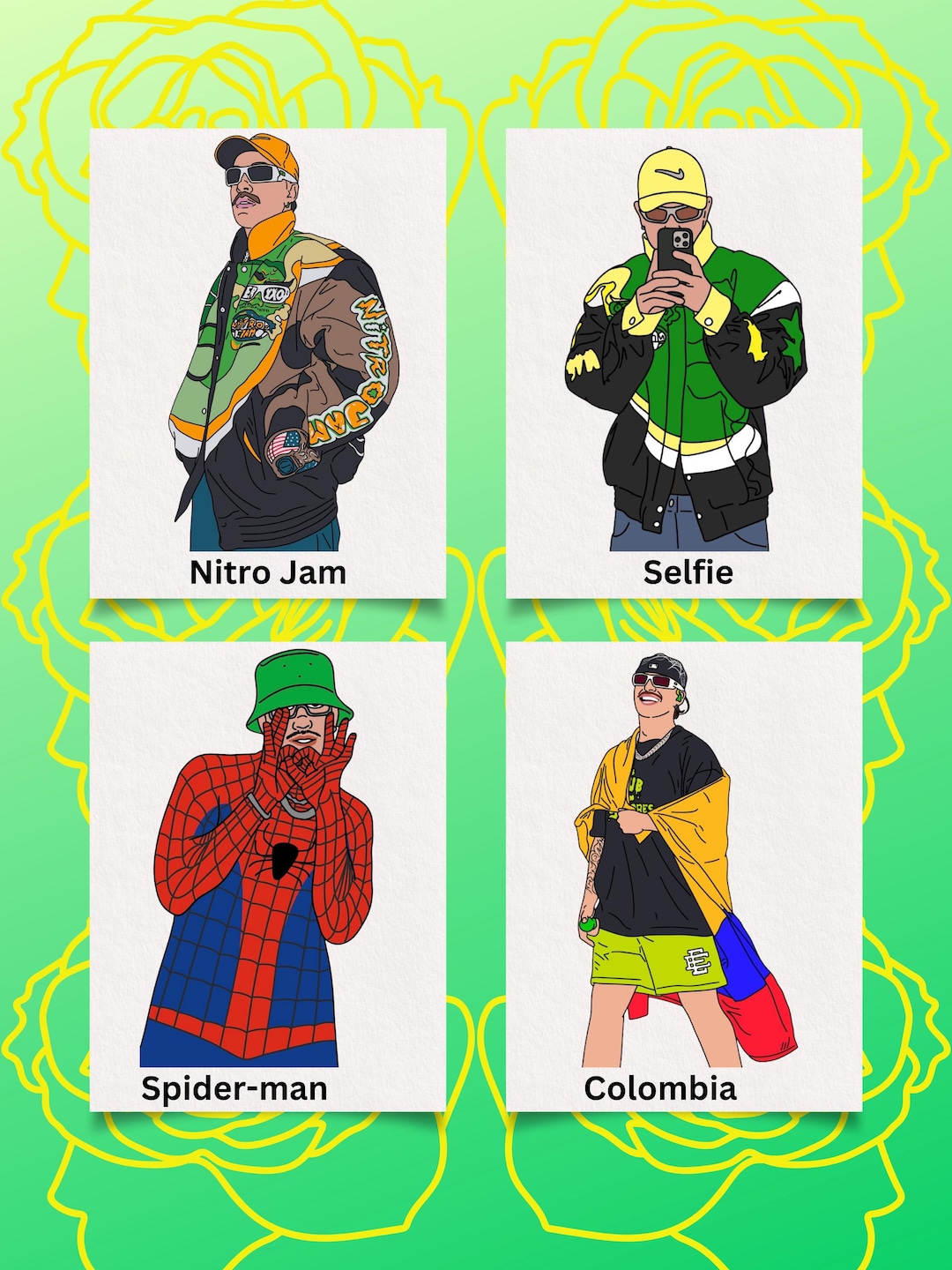 Feid Stickers - Original Art Designed by Teamfeidtexas - Etsy