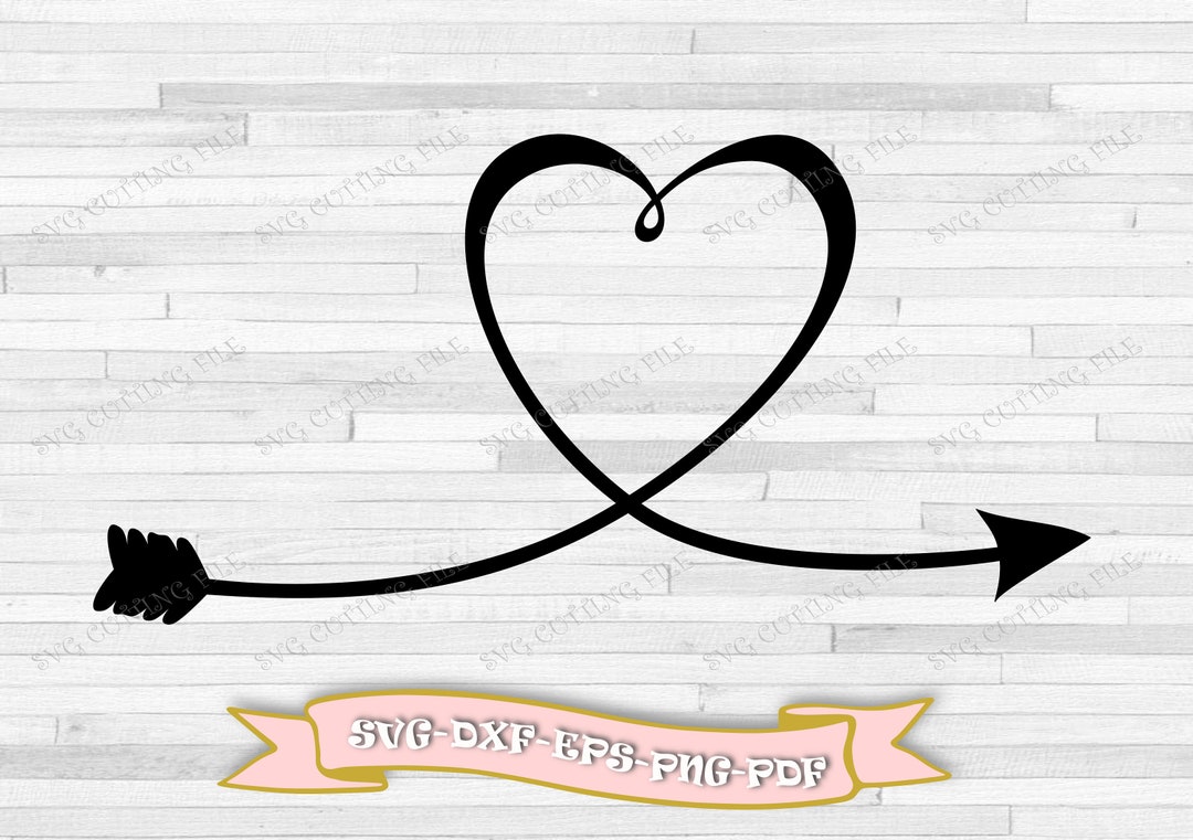 Arrow Svg, Heart Arrow Svg, Heart Svg, Clip Art in Digital Format Svg ...