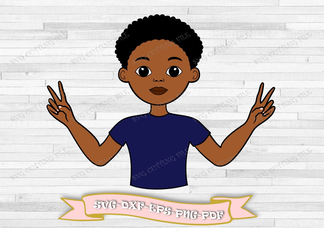 Black Boy Svg, African American Child Svg, Black Boy Winner, Download ...