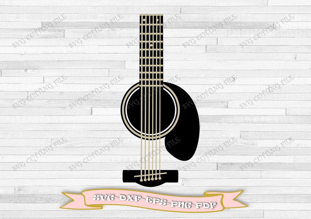 Acoustic Guitar Svg, Acoustic Guitar Strings Svg Outiline, Download in ...