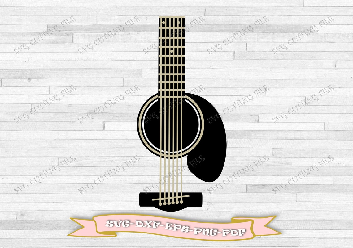 Acoustic Guitar Svg Acoustic Guitar Strings Svg Outiline | Etsy