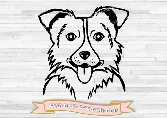 Border Collie Outline