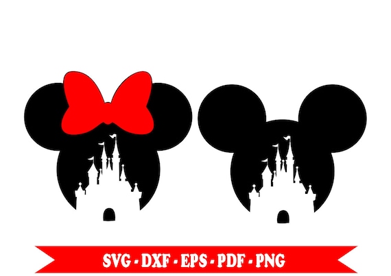 Minnie Mickey Mouse Disney Castle Svg Download In Digital Etsy