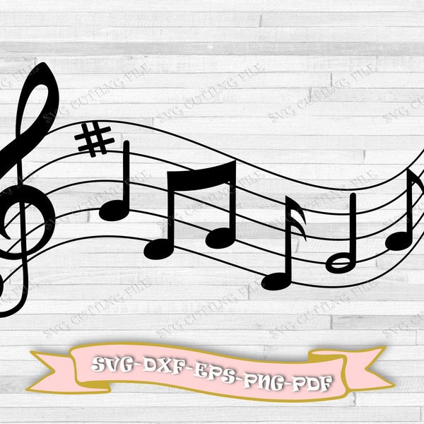 Musical Staff Svg - Etsy