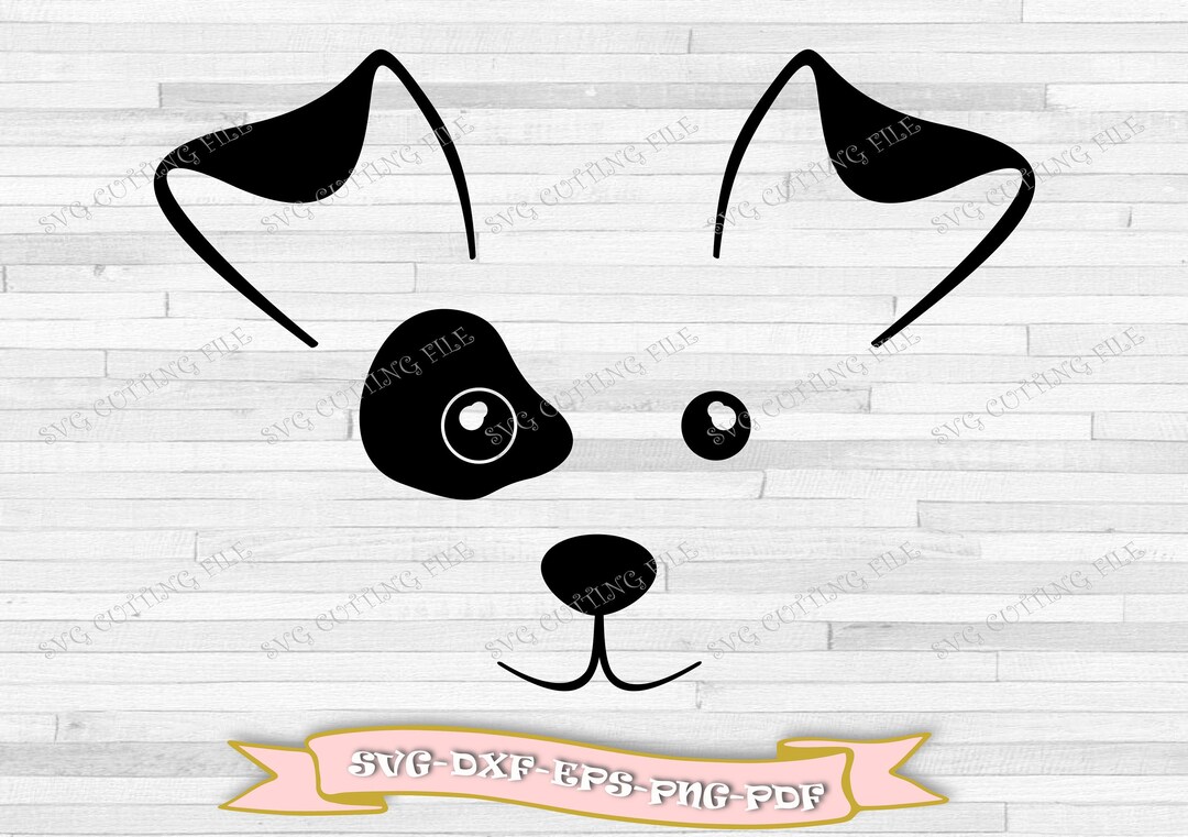 Perrito svg, cara de perrito contorno svg, cachorro svg, archivo en ...