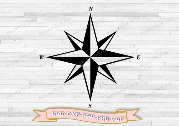 Wind Rose Svg Outline Svg Cardinal Points - Etsy