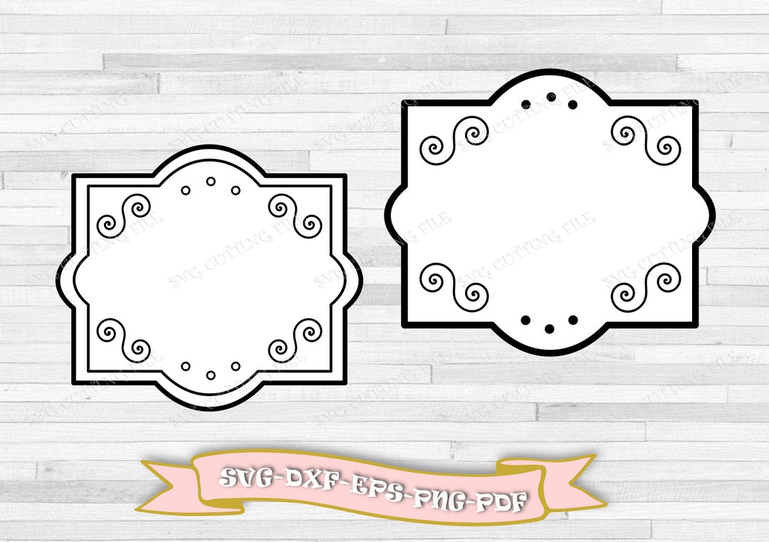 Svg Frame Svg Nameplate Frame Svg Label Svg Format Clip - Etsy