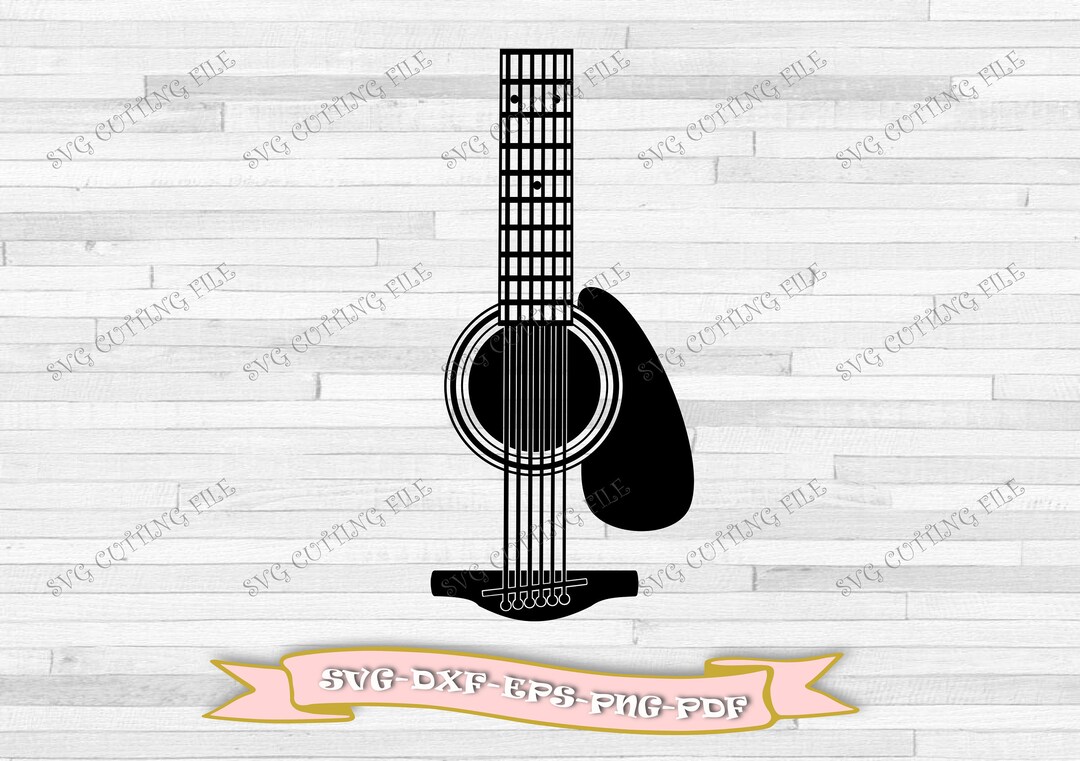 Acoustic Guitar Strings Svg, Guitar Outline Svg, Digital File Download ...