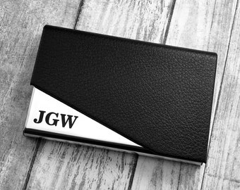 Personalized BUSINESS CARD HOLDER Case Custom Engraved - Etsy