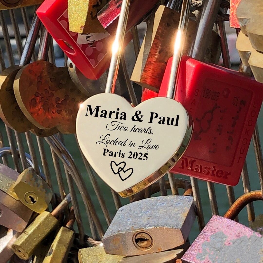 Personalized Engraved Padlock Gold Couples Gift Idea Customized Love ...