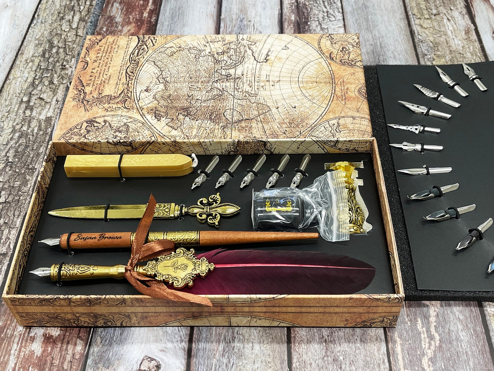 Personalized CALLIGRAPHY PEN SET Vintage Style Calligraphy - Etsy