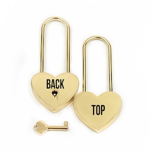 Personalized Heart Love Lock Couple Gifts, Engagement Love Padlock ...