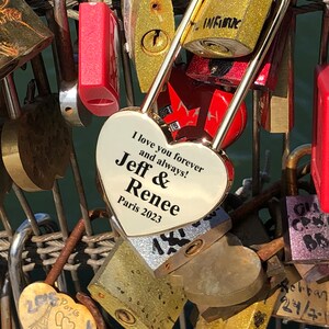 Personalized Heart Love Lock Couple Gifts, Engagement Love Padlock ...