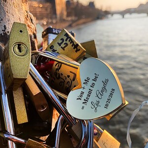 Personalized Heart Love Lock Couple Gifts, Engagement Love Padlock ...