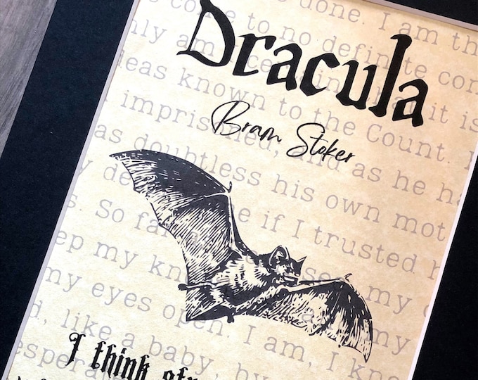 Bram Stokers Dracula Parchment Print, Gothic Literature, Vampire Art ...