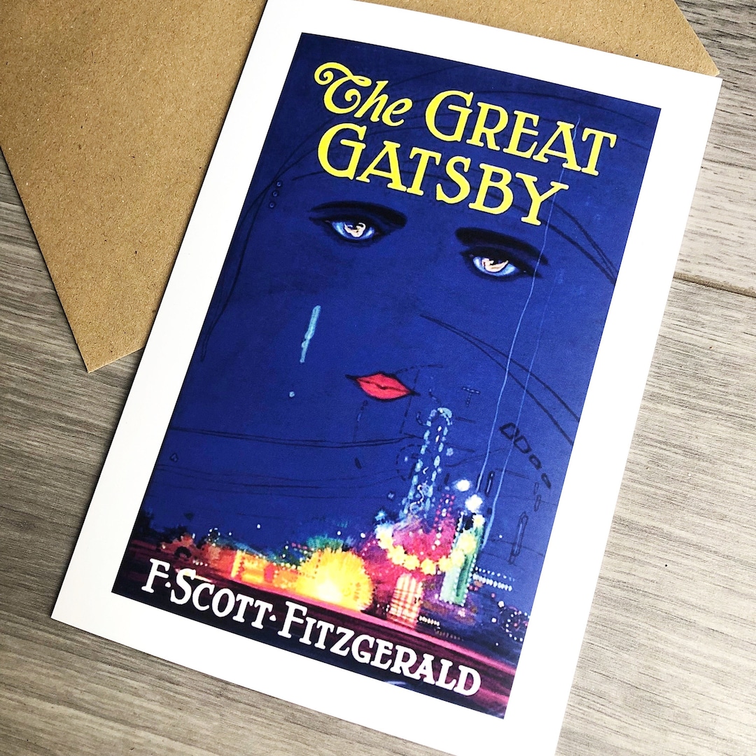 A5 the Great Gatsby Card - Book Cover, Literary Gift, F Scott ...