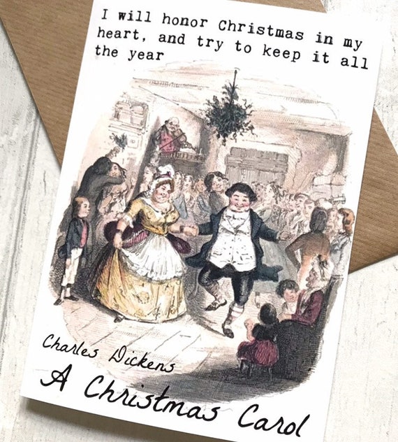 A5 A Christmas Carol Greeting Card Charles Dickens Literary | Etsy