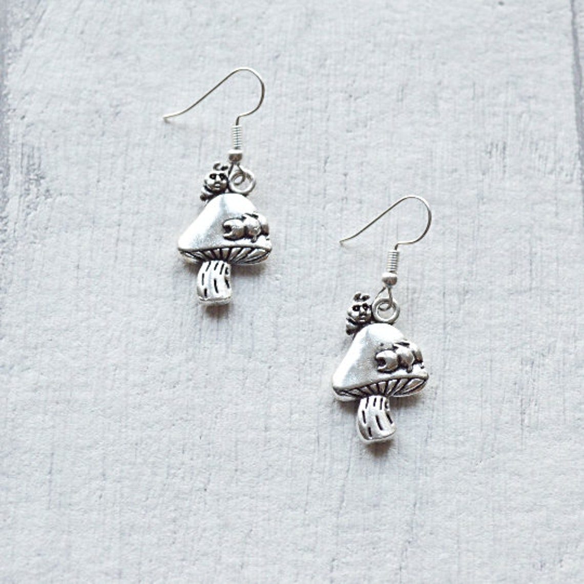Alice in Wonderland Earring Set Sterling Silver/silver | Etsy UK