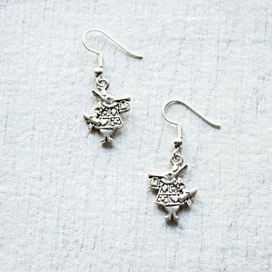 Alice in Wonderland Earring Set Sterling Silver/silver | Etsy UK