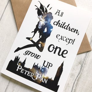 Peter Pan Card J.M Barrie, Literary Gift, Book Gift, Neverland, Book Lover - Etsy UK