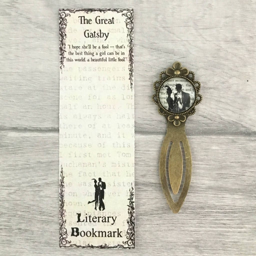 The Great Gatsby Bookmark F Scott Fitzgerald Metal - Etsy