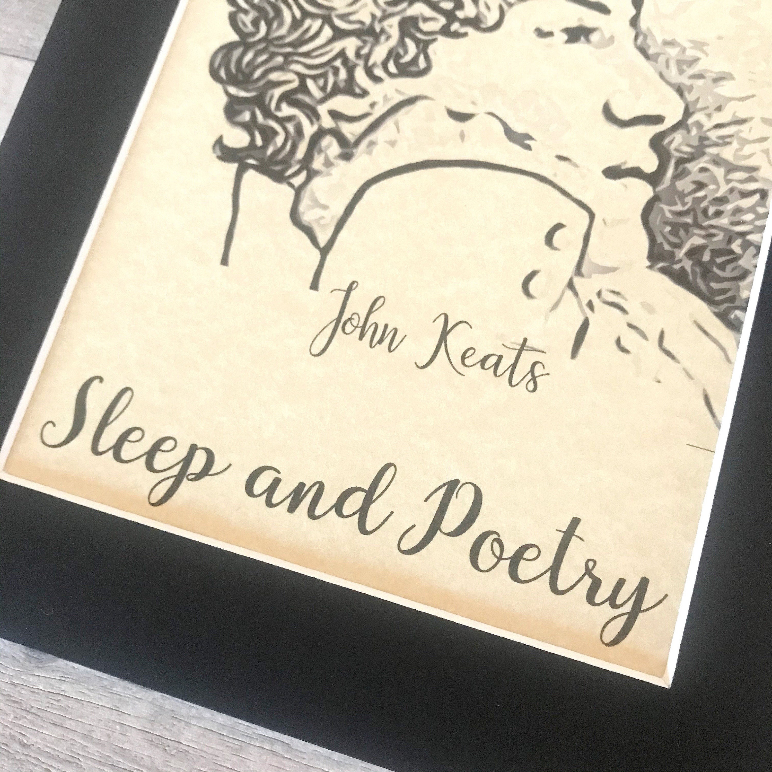 John Keats Print Sleep and Poetry Parchment Literary - Etsy UK