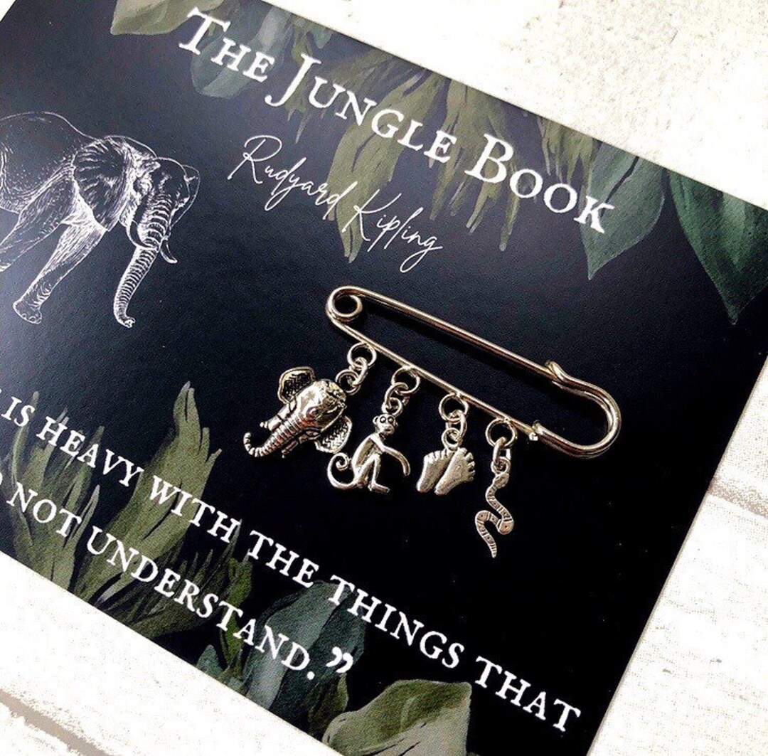 Rudyard Kiplings the Jungle Book Brooch - Literary Gift, Book Lover ...