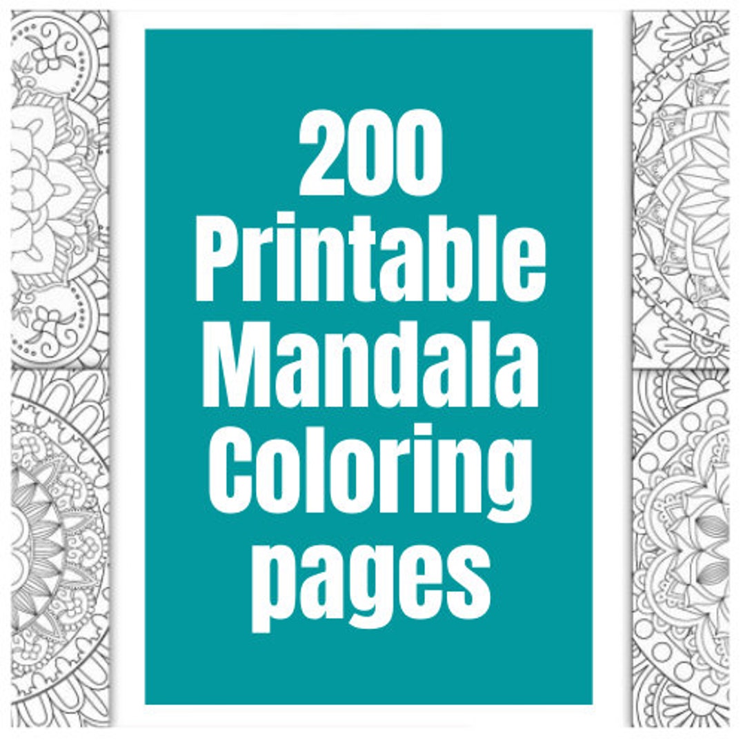 200 Printable Mandala Coloring Pages - Etsy