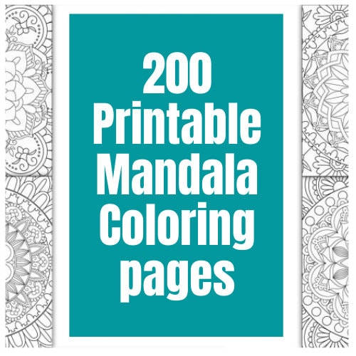 200 Printable Mandala Coloring Pages - Etsy