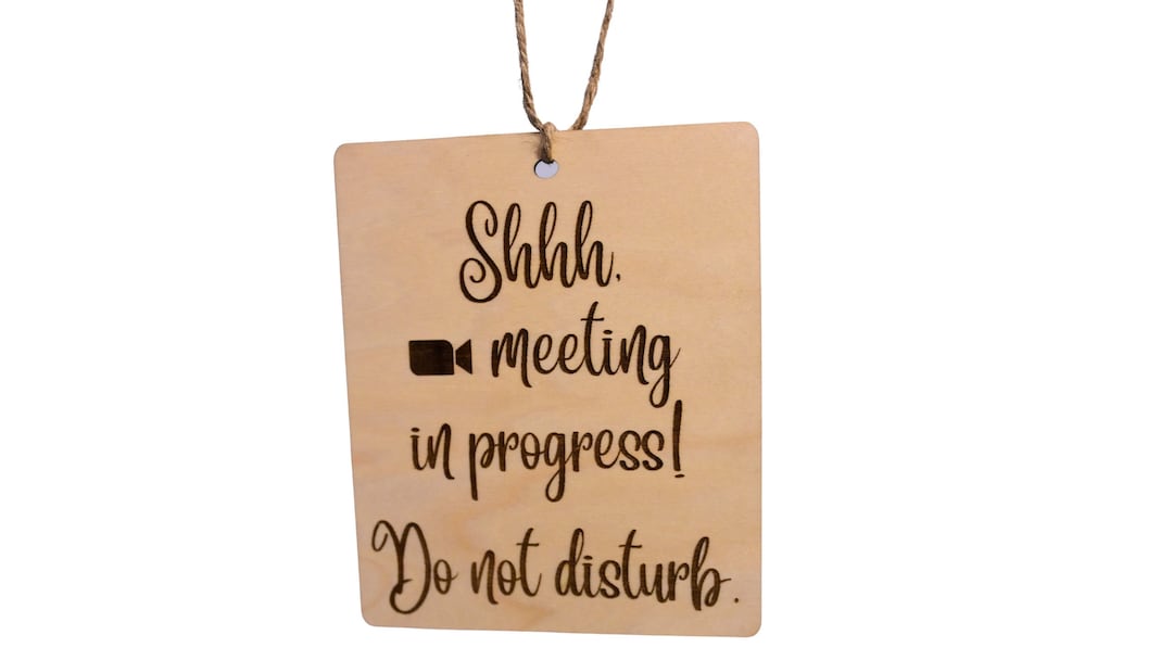 Shhh Meeting in Progress Sign for Work or School From Home - Etsy