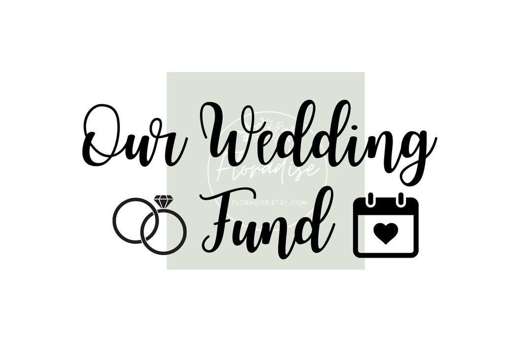 Wedding Fund SVG Cut File | DIY Money Bank Decal (png, Jpg) - Etsy