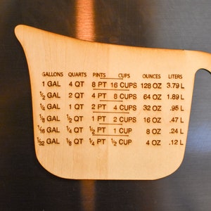 Kitchen Measurement Conversion Chart Magnet Set for Dry and Wet ...