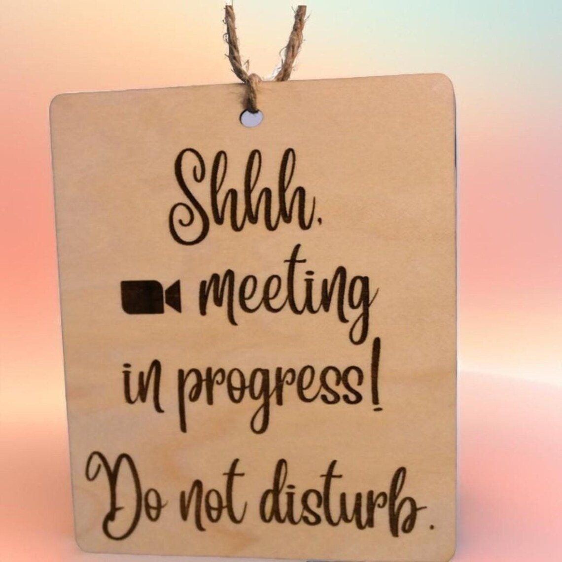 Shhh Meeting in Progress Sign for Work or School From Home - Etsy
