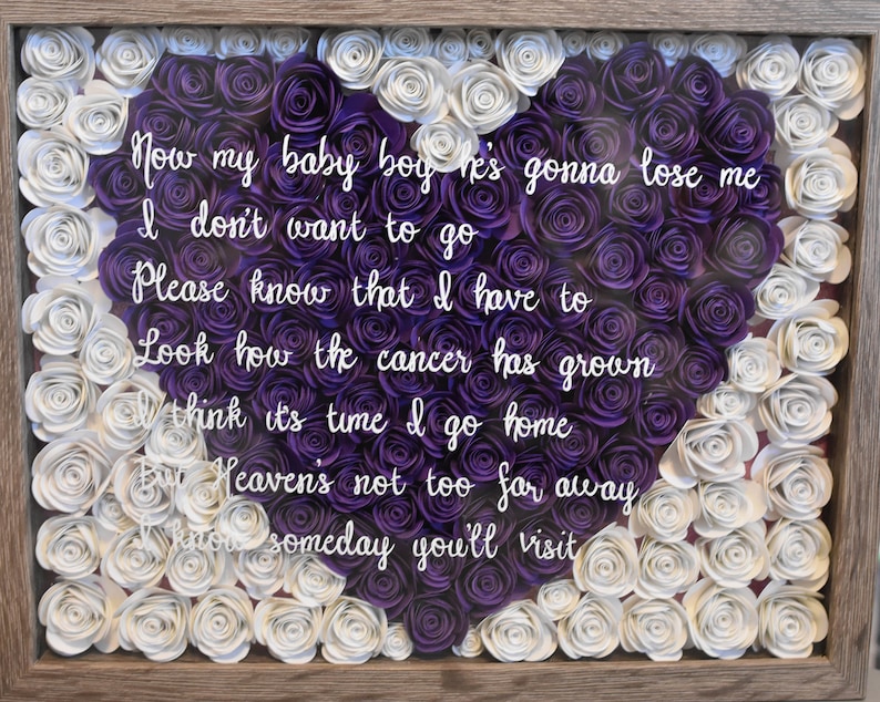 Personalized Flower Shadow Box | Custom Quote, Wedding Gift - Etsy
