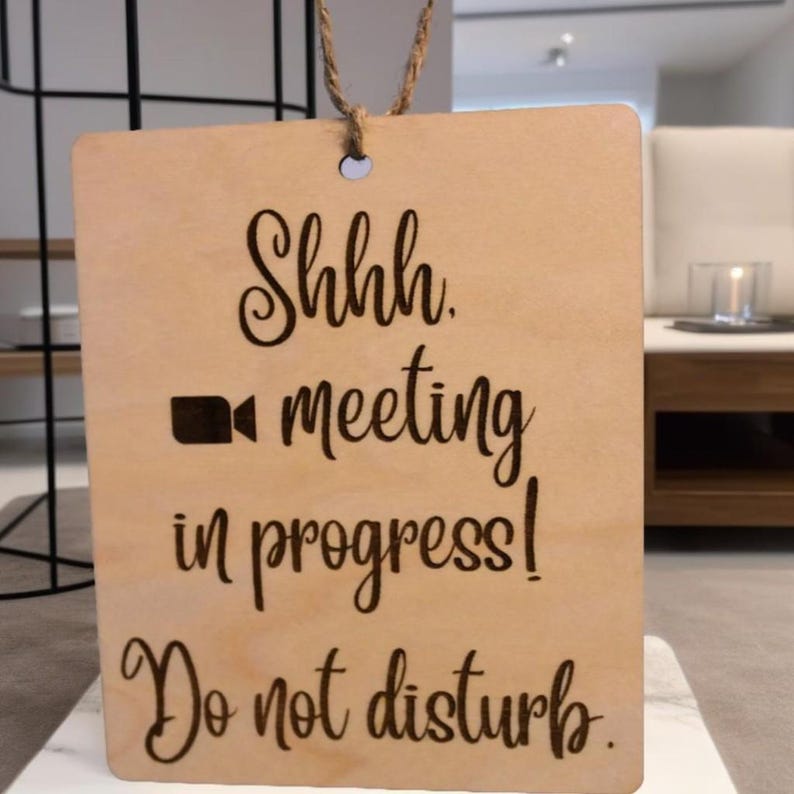 Shhh Meeting in Progress Sign for Work or School From Home - Etsy