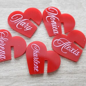 Heart Drink Tag | Acrylic Custom Markers for Parties - Etsy