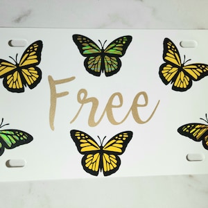 Personalized Butterfly License Plate | Holographic Car Tag, Custom Name ...