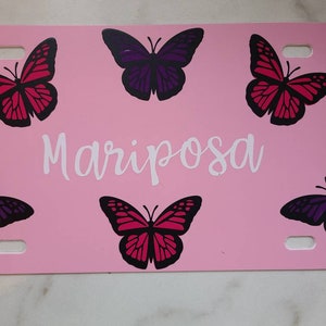 Personalized Butterfly License Plate | Holographic Car Tag, Custom Name ...