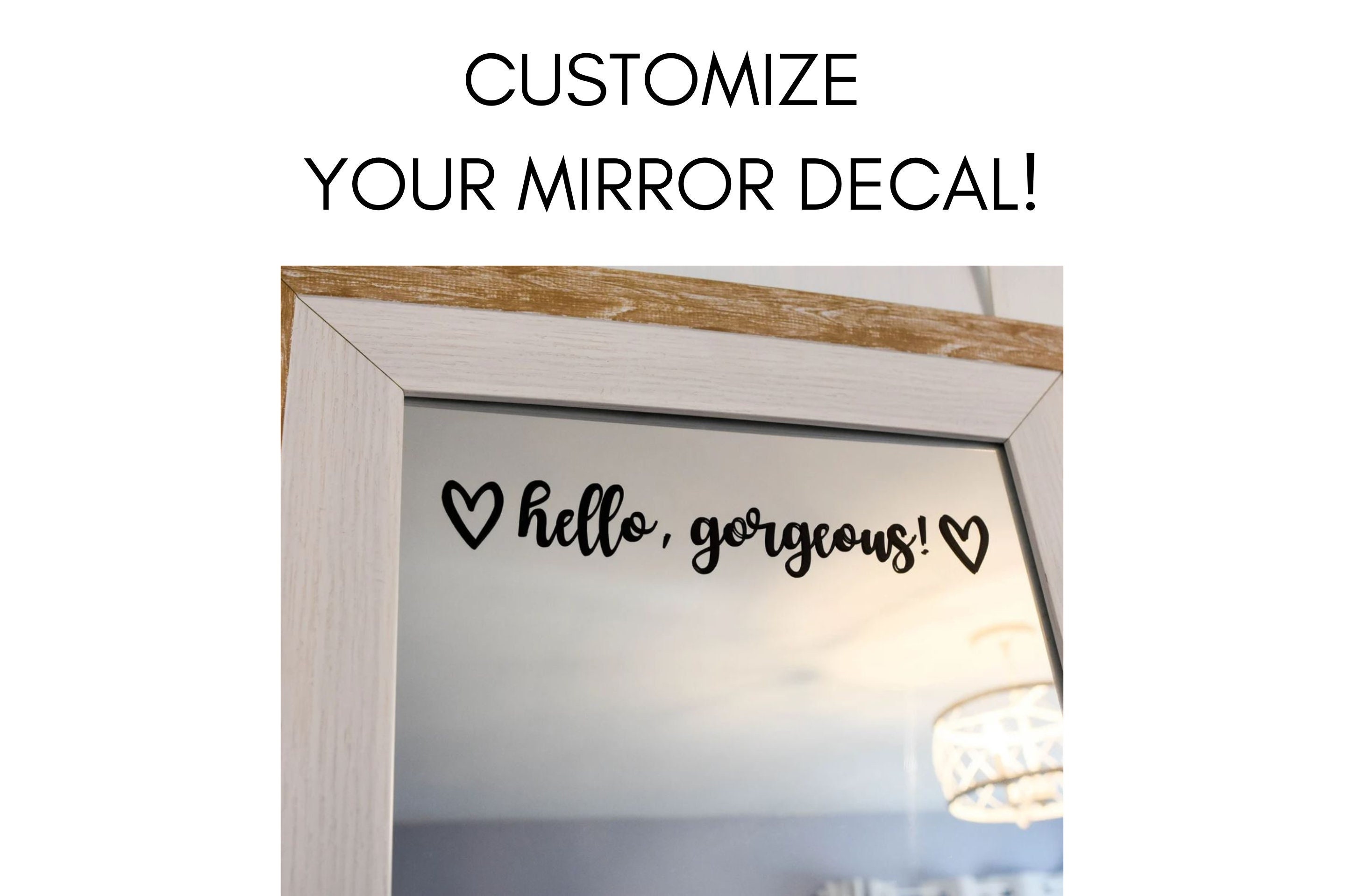 Hello Gorgeous Mirror Decal | Self-love Affirmation Vinyl Sticker - Etsy