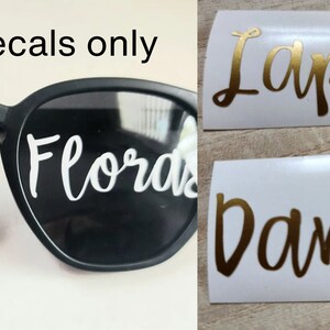 Custom Sunglasses Decals: DIY Social Media Trend (decals Only) - Etsy